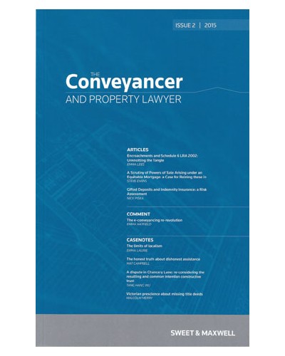 The Conveyancer and Property Lawyer: Issues Only - Conveyancing ...
