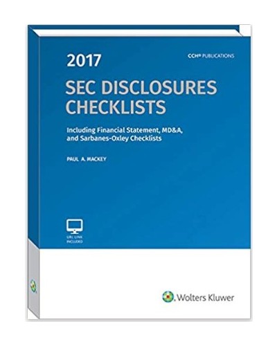 SEC Disclosures Checklists (2017) | Professional Bookshop
